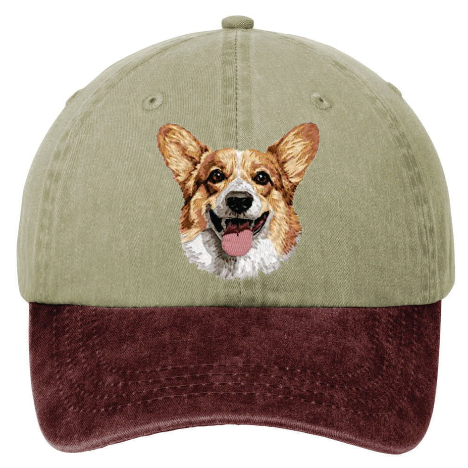 Pembroke Welsh Corgi Embroidered Two Tone Baseball Cap | AKC Shop