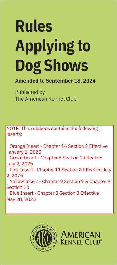 Event Rules & Regulations (Club & Conformation Events) | AKC Shop