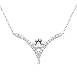 Sterling Silver CZ VIP Necklace | AKC Shop