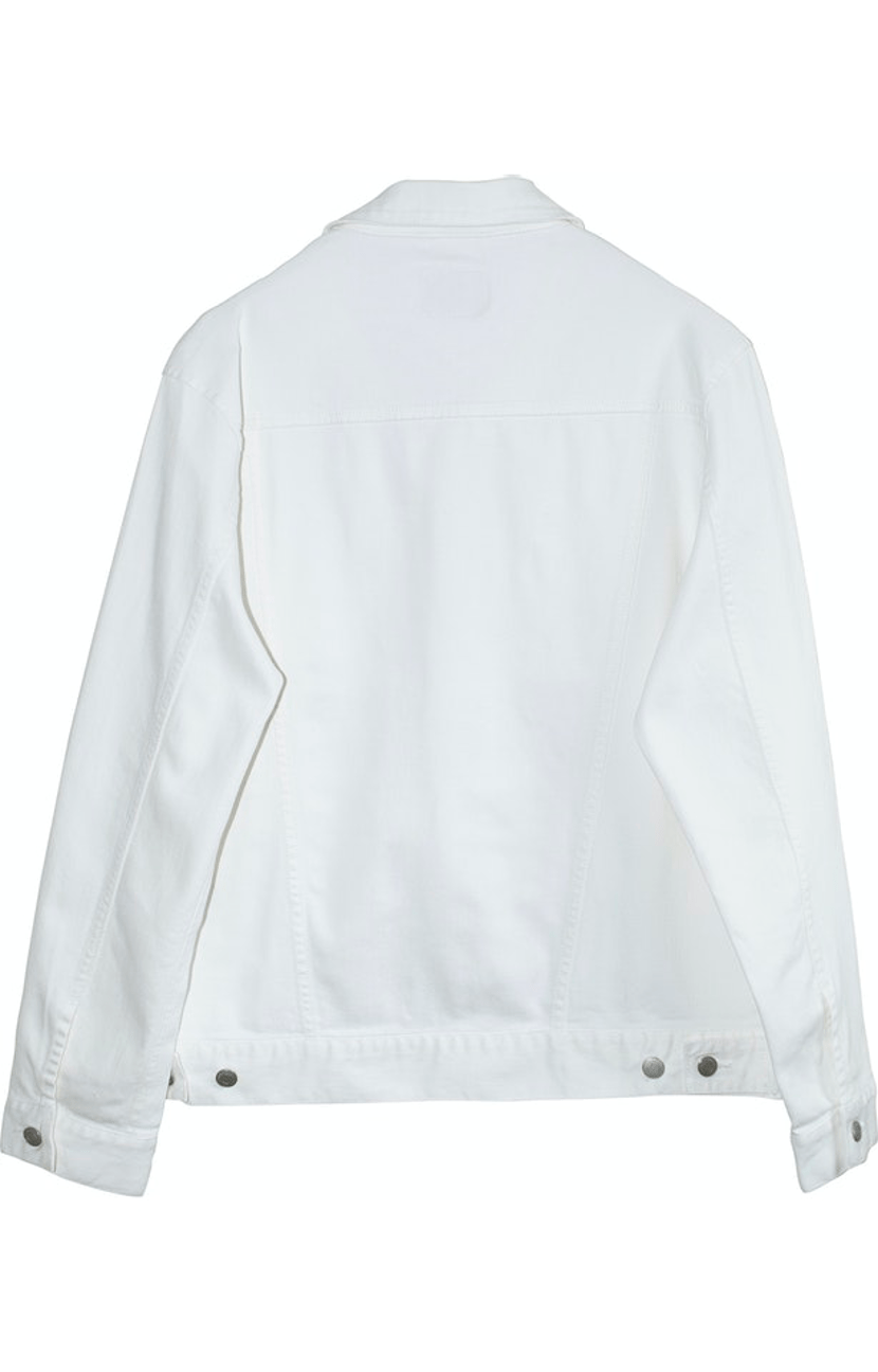 Customized Hand-Painted Dog Breed White Denim Jacket | AKC Shop