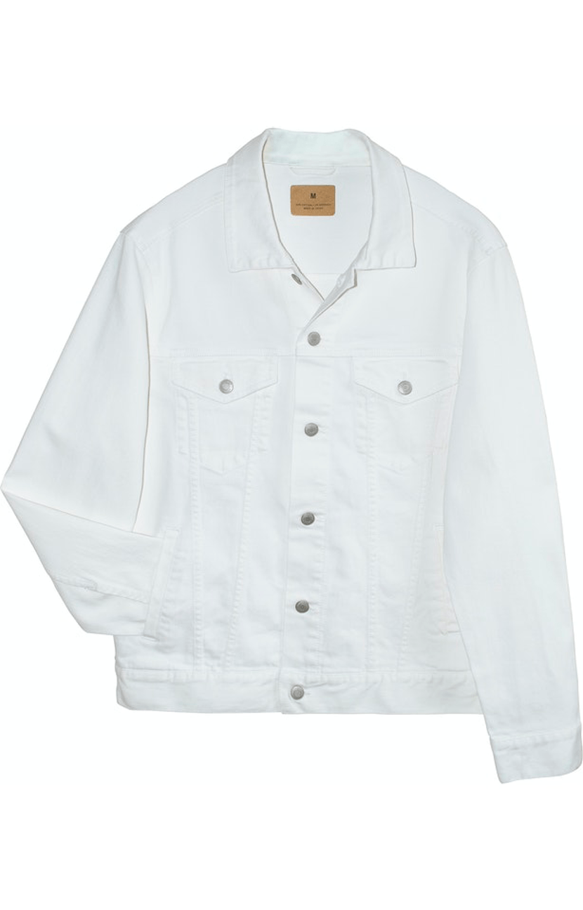 Customized Hand-Painted Dog Breed White Denim Jacket | AKC Shop