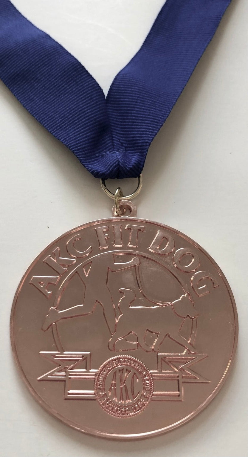 2-1/2" Fit Dog Medallion - Bronze | AKC Shop